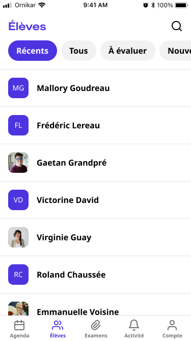 Comprendre la fiche élève de l'application Ornikar Enseignants